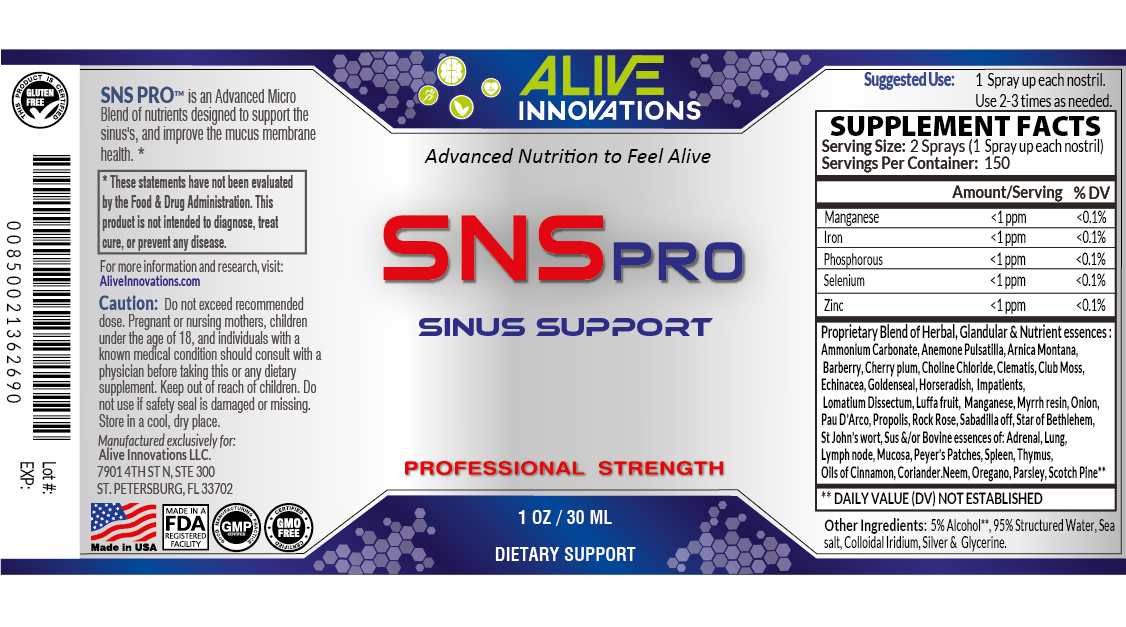 SNS PRO™ – Advanced Sinus & Immune Support – Alive Innovations