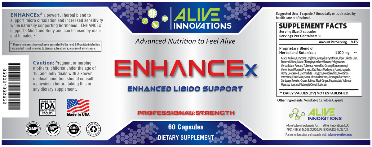ENHANCEx™ – Natural Circulation & Hormone Support – Alive Innovations